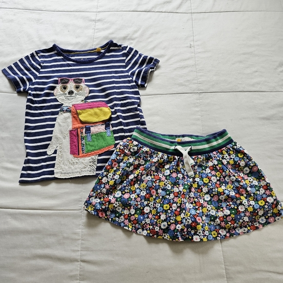 Mini Boden | Matching Sets | Mini Boden Explorer Meerkat Flip Up Shirt And Skort Set Size 34y ...